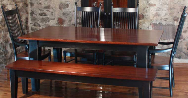 French Country Dining Table -- Black Cherry Stain Examples | French ...